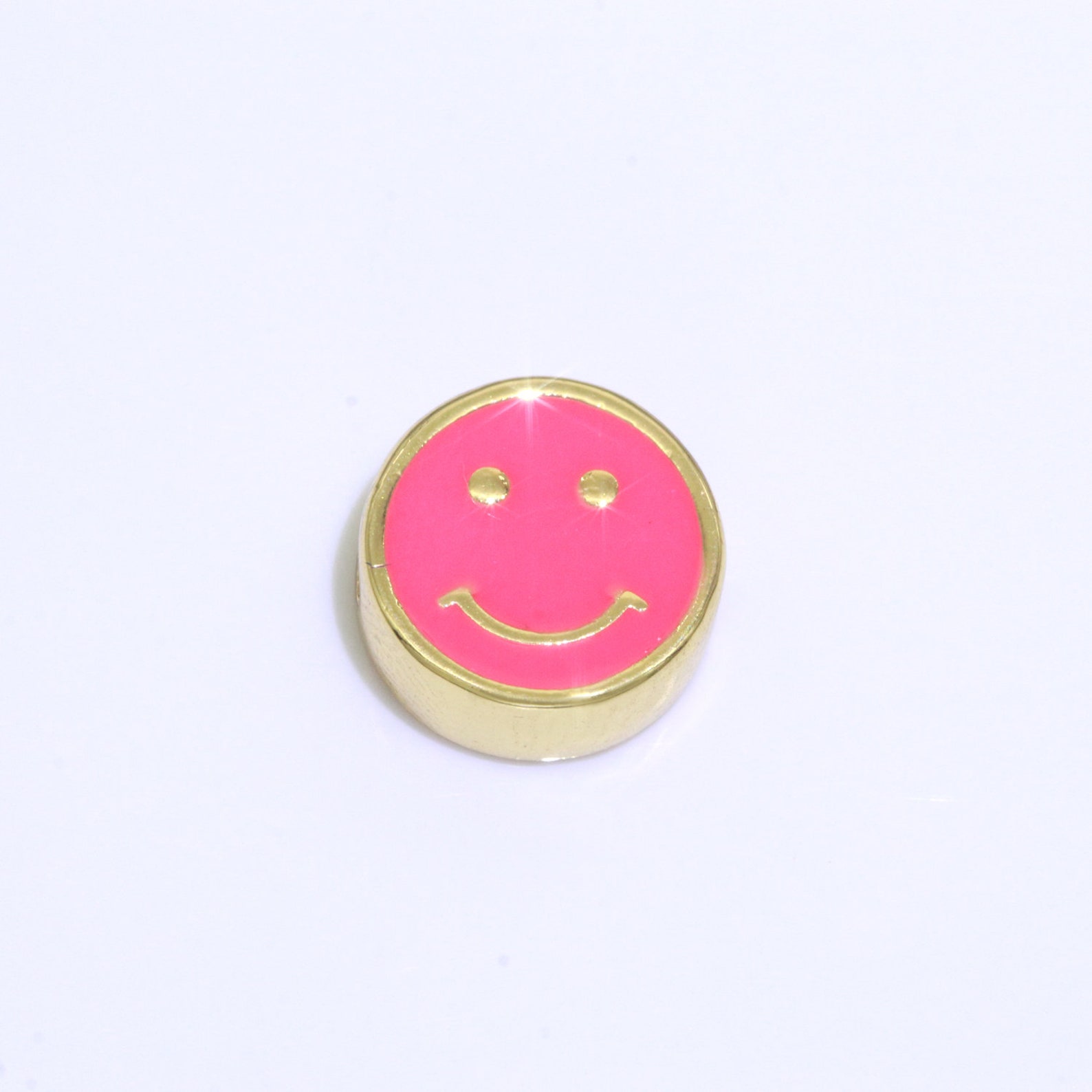 10mm Enamel Heart Smile Face Bead Emoji Bead Happy Face - Etsy