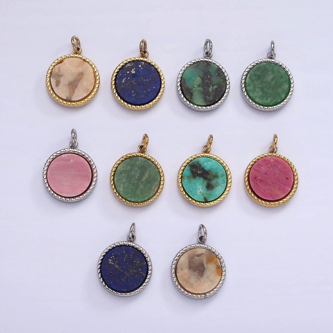 Stainless Steel Lapis Lazuli, Sunstone, Zoisite, Tourmaline, Aventurine ...