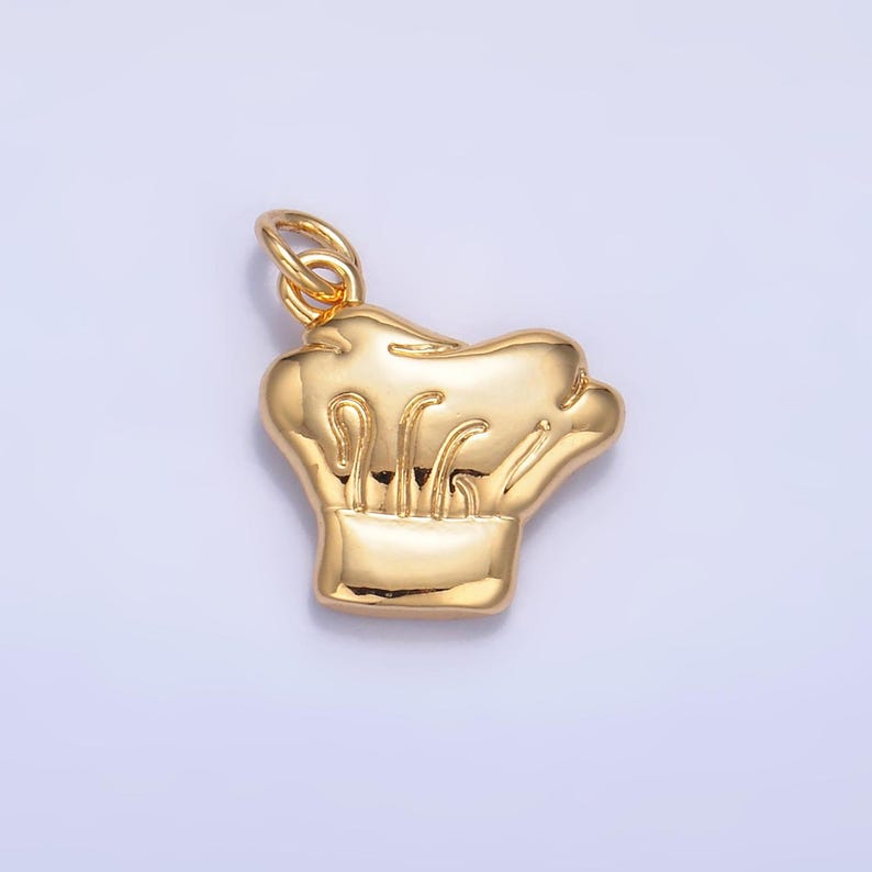 Mini Chef Hat Charm for Charm Bracelet Necklace Earring Component ...