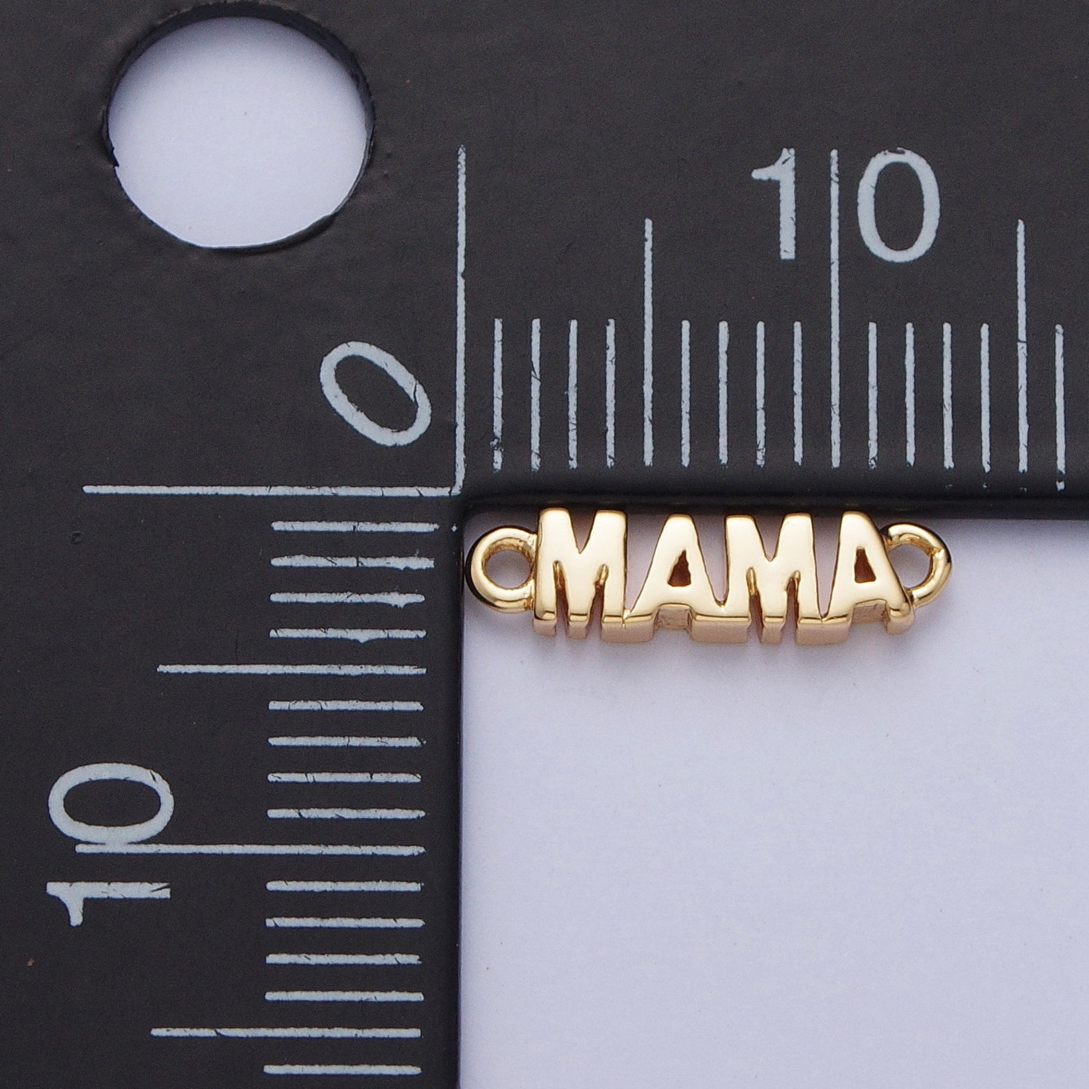 Dainty MAMA Charm Connector 16K Gold Filled Mama Script Link - Etsy