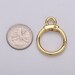 1pc Wholesale Push Spring Ring 24k Gold Spring Ring for - Etsy