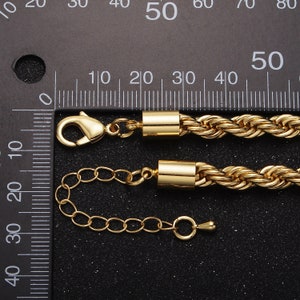 Thick Gold Rope Chain for Men, 14K Gold Filled Rope Chain Men Gold ...