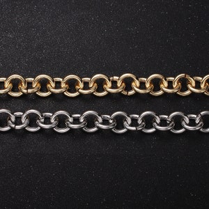 24K, White Gold Filled 13mm Round Rolo Statement Designed Unfinished ...