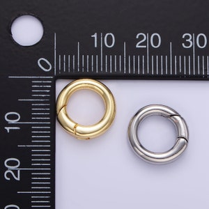 Mini Push Gate Ring 14K Gold Filled Clasp Charm Holder Spring Closure ...