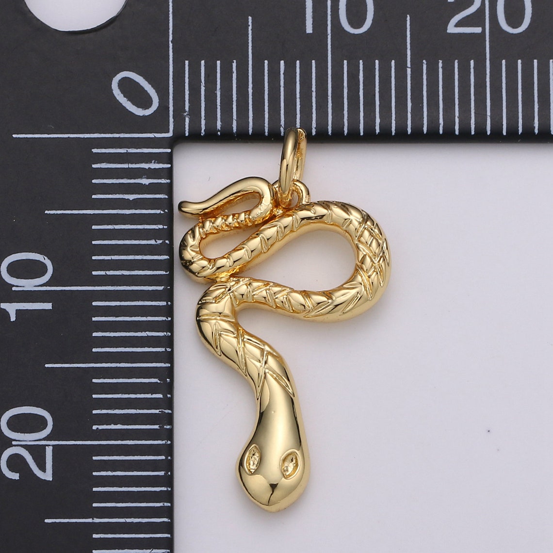 1pc 14k Gold Snake Charm, Gold Snake Pendant Charm, Charm, for Serpent ...