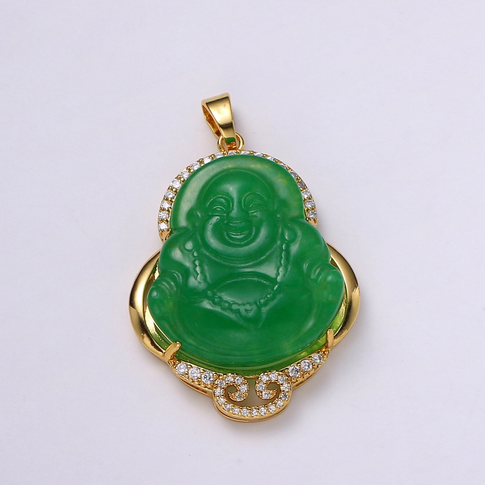 14k Gold Filled Buddha Pendant for Necklace Laughing Buddha | Etsy