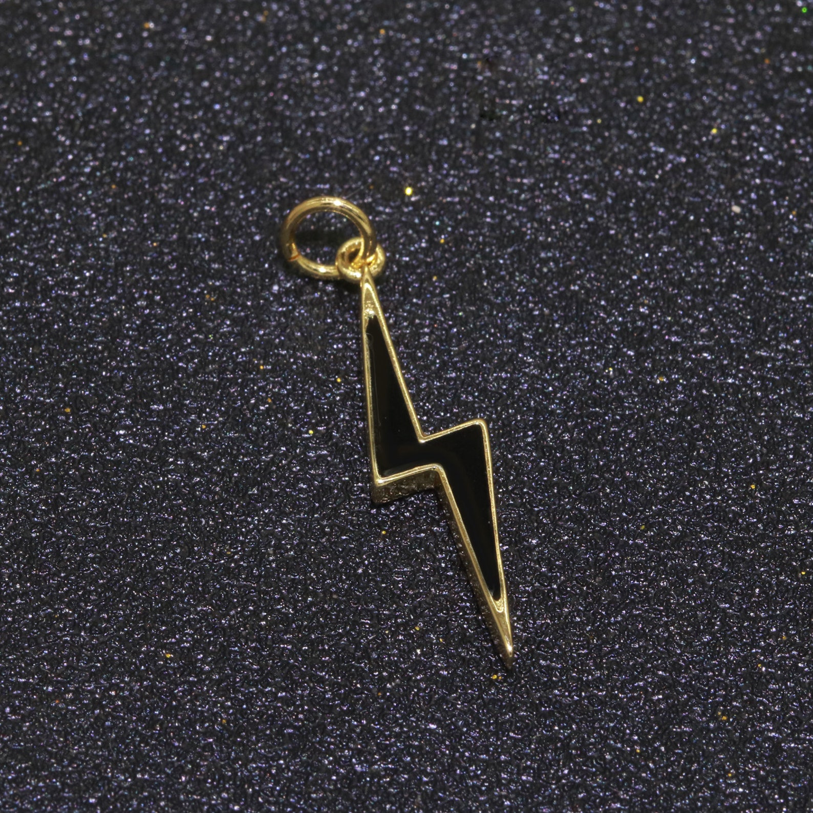 Enamel Lighting Gold Charm Colorful Bolt Pendant Statement - Etsy