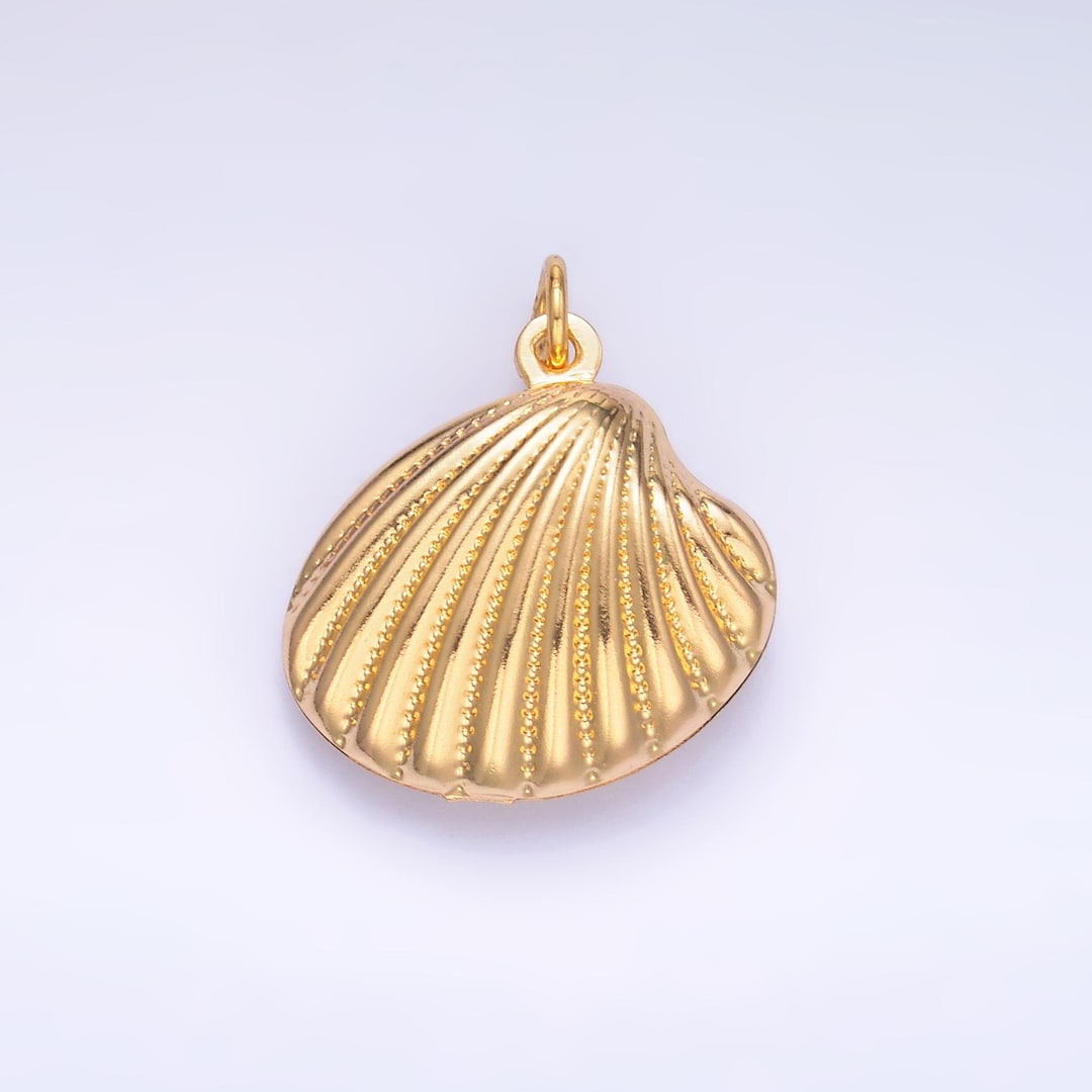 14k Gold Filled 19.2mm Clam Shell Pendant for Diy Jewelry Bracelet ...