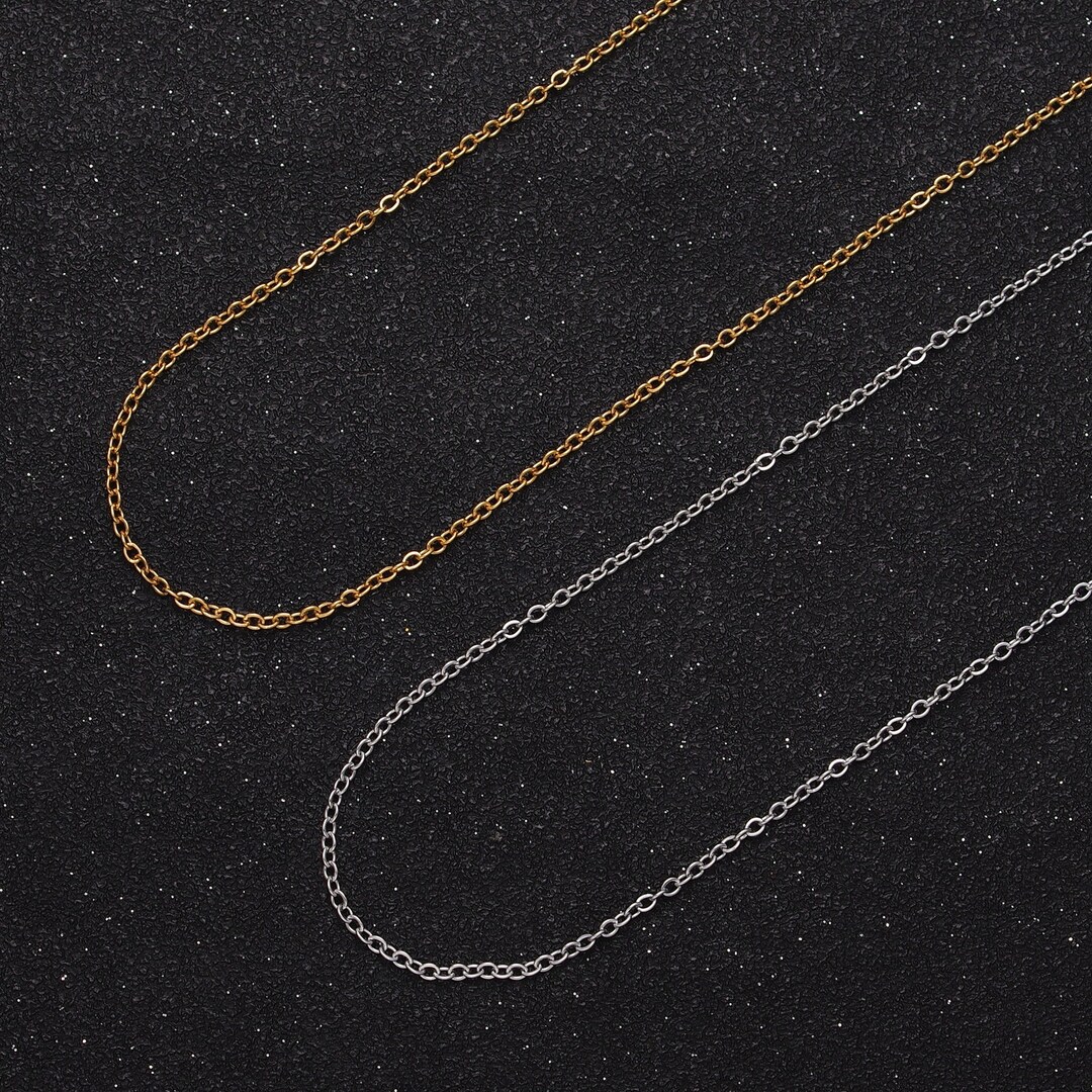 24K Gold Filled Mini Cable Rolo Bulk Unfinished Chain, 1.3mm Width Gold ...