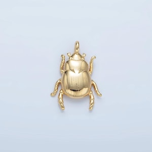 Dainty 14k Gold Filled Beetle Pendant Insect Charm Bracelet Necklace ...