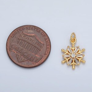 Mini Gold Snow Charm Tiny Snow Flake Charm Winter Charms 24k Gold ...