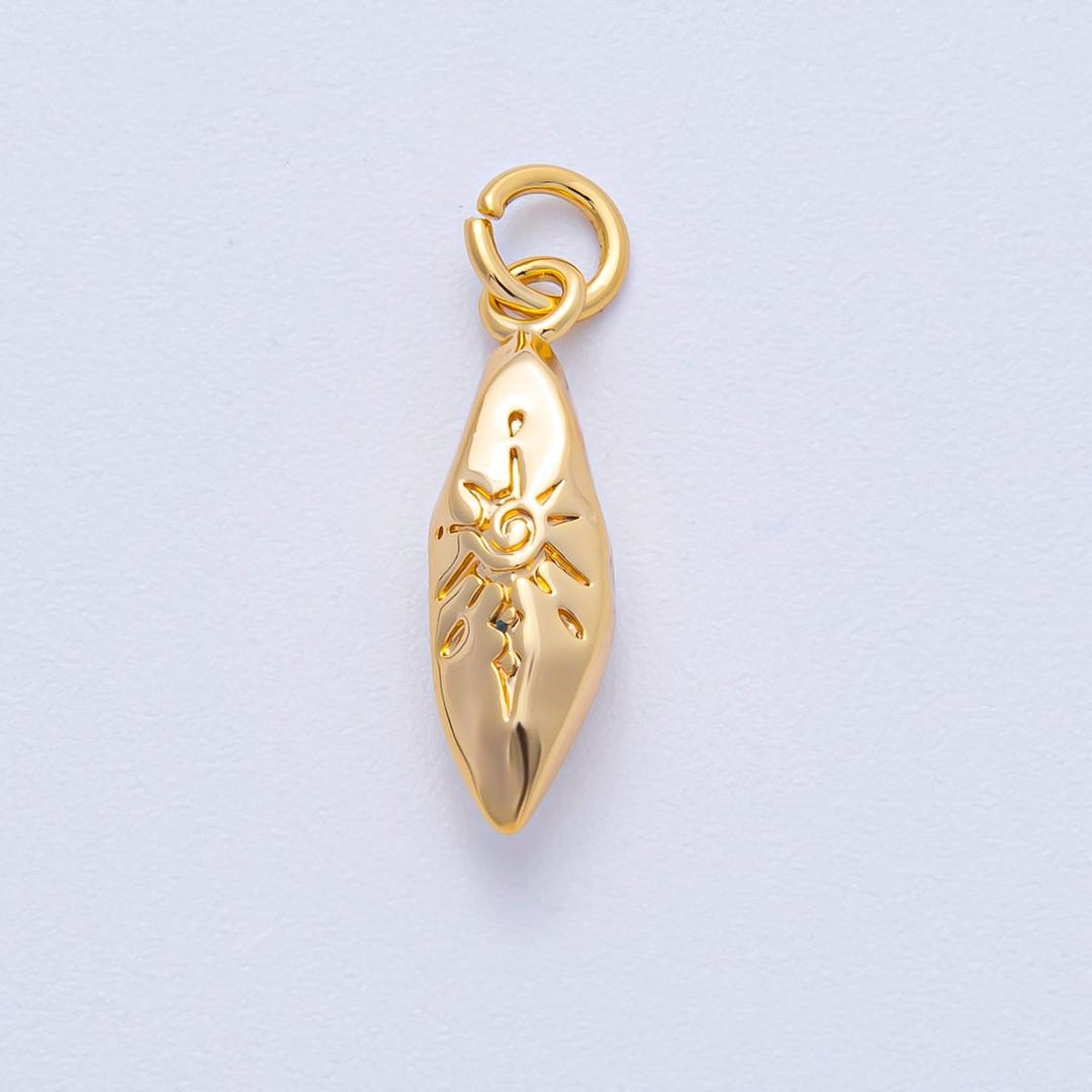 18k Gold Filled 19.2mm Bohemian Theme Totem Charm Sun Rays Pendant DIY ...