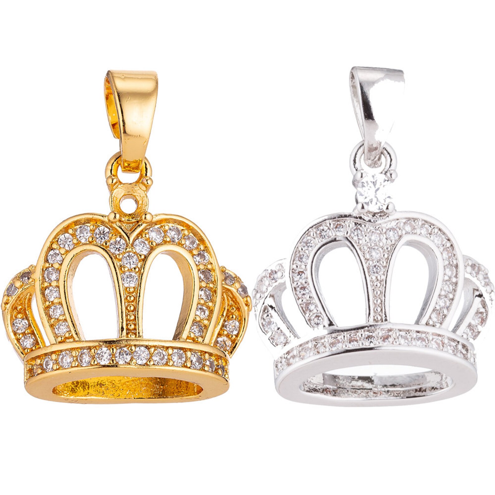 Dainty Crown 24K Gold Filled Lightweight Tiara Charm Pendant - Etsy