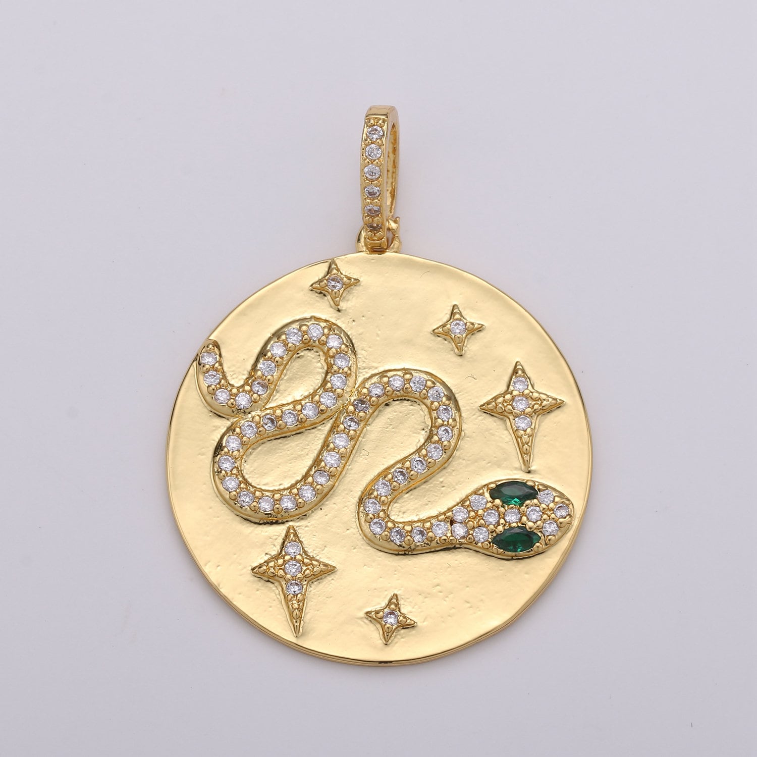 35x30mm 24k Gold Snake Medallion Snake Charms Serpent - Etsy
