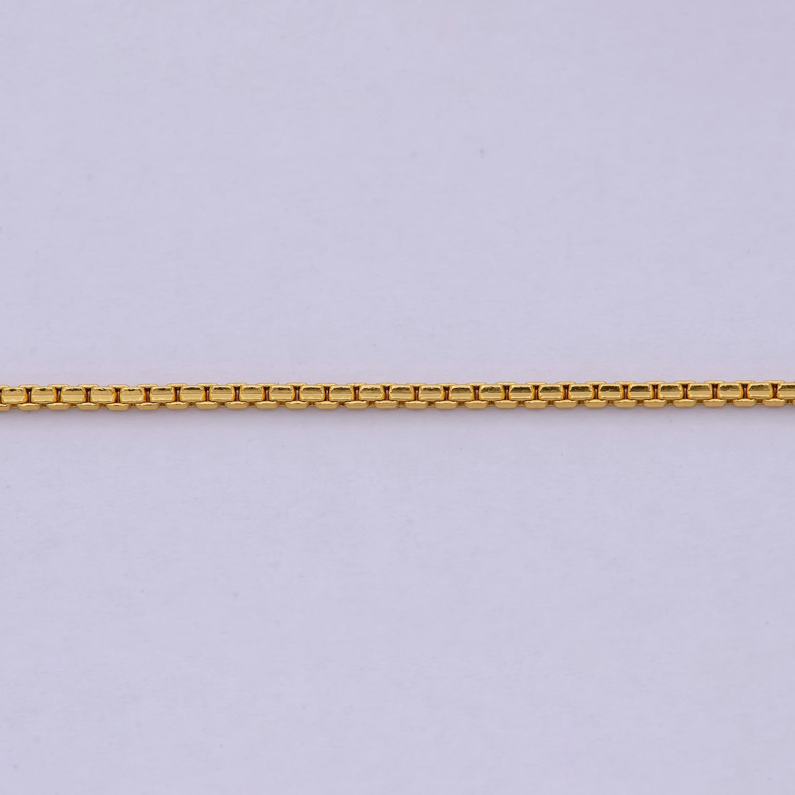 24k Gold Filled Box Chain Necklace 18 Inch 1 Mm Gold Chain - Etsy