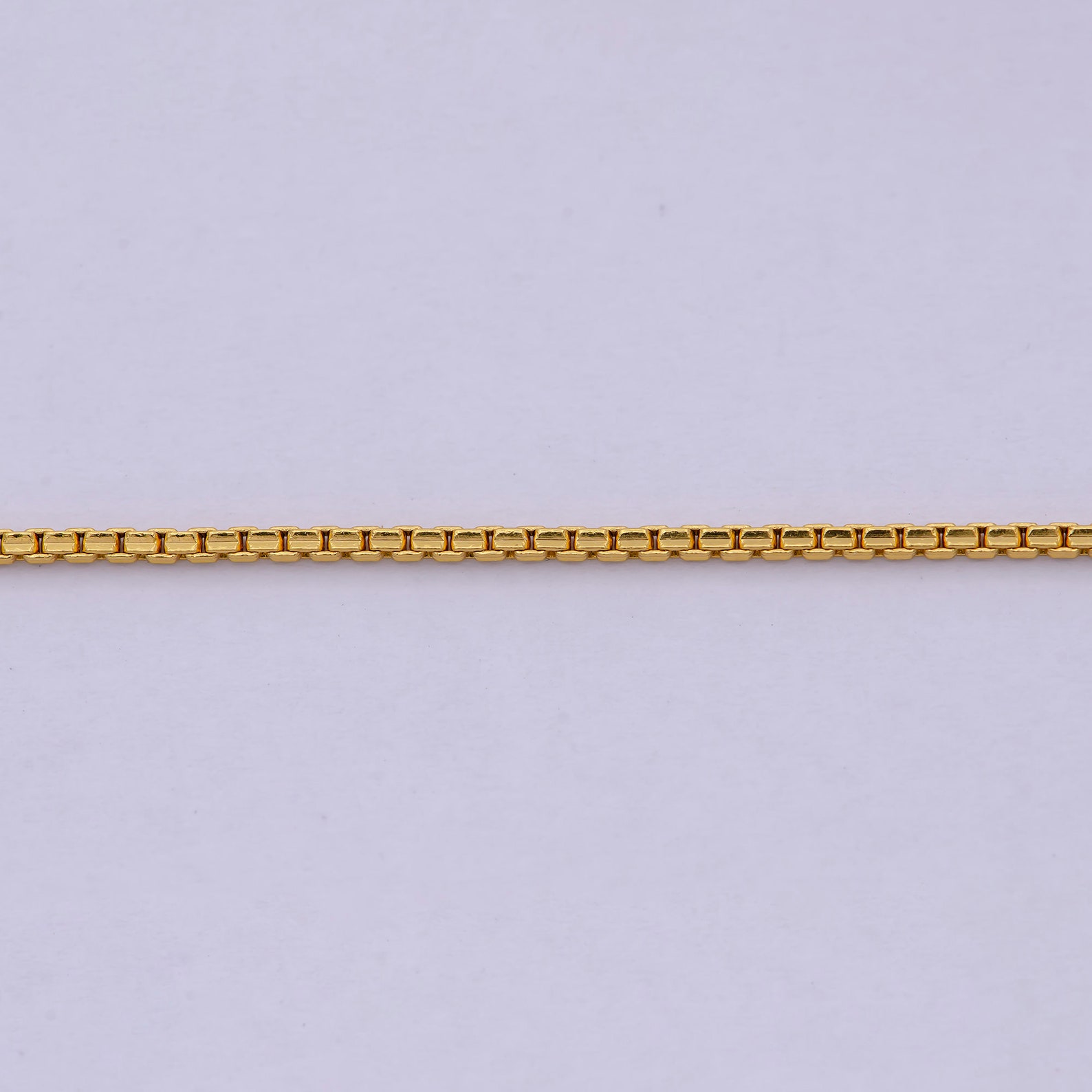 24k Gold Filled Box Chain Necklace 18 Inch 1 Mm Gold Chain - Etsy