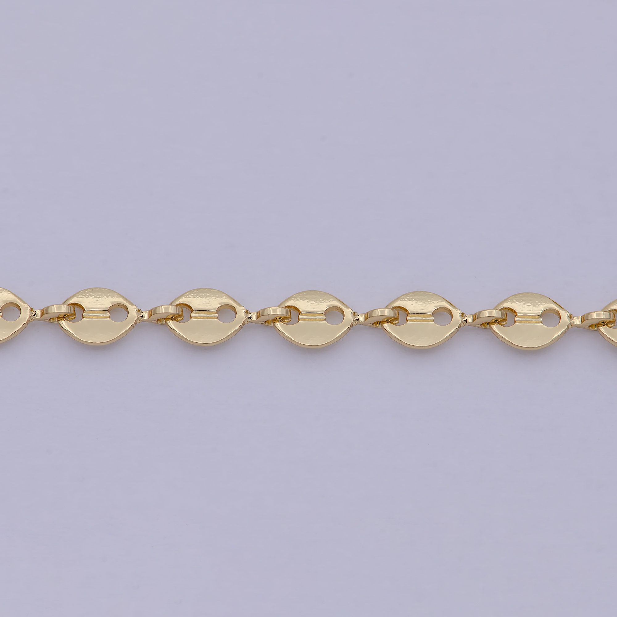 Gold Filled Anchor Chain by Yard Gold Filled Round Oval Disc - Etsy