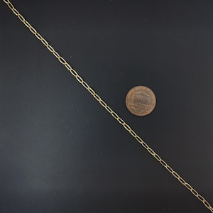 Gold Paperclip Rolo Cable Chain by Yard, Gold Cable Rolo Chain ...