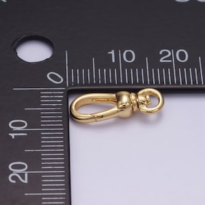 14K Gold Filled Push Spring Gate Swivel Clasps Findings Self Closing ...