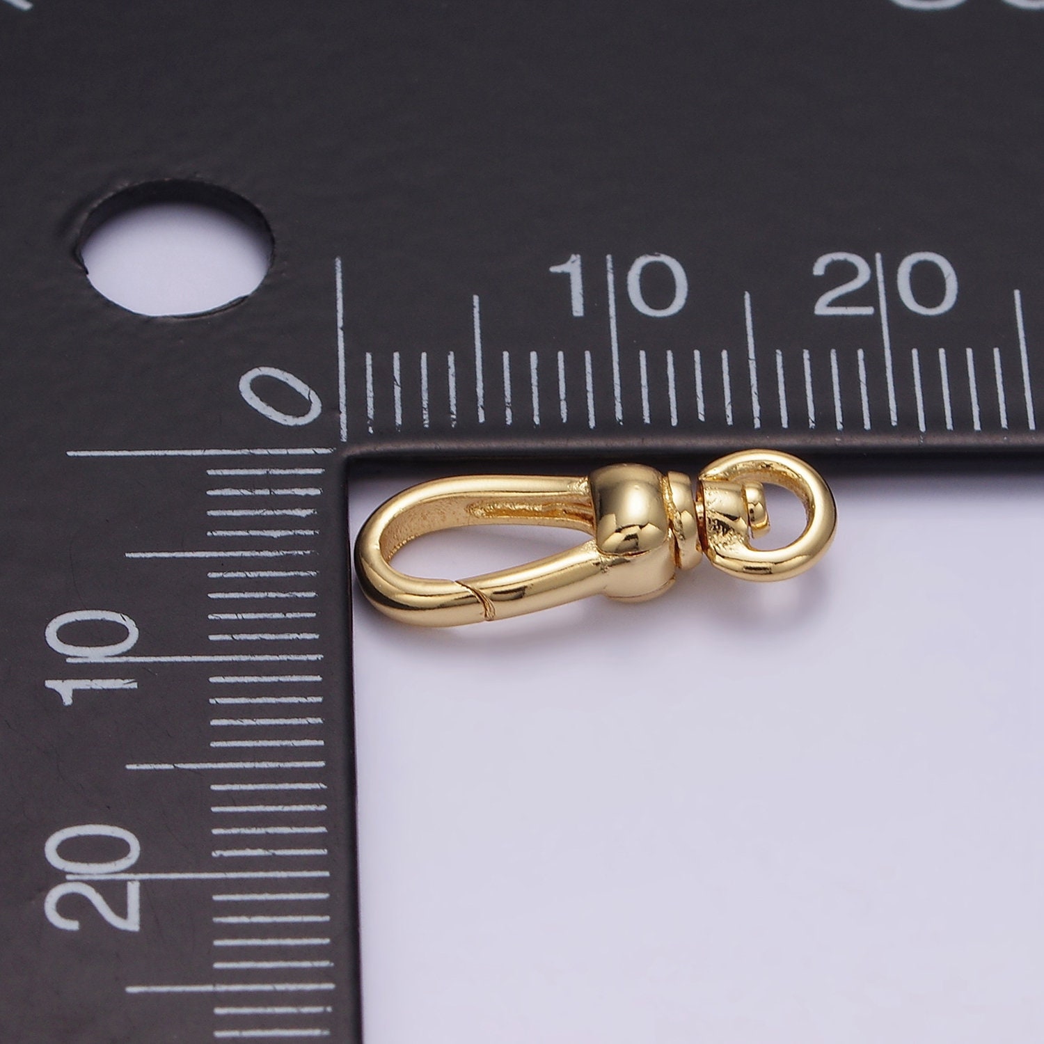 14K Gold Filled Push Spring Gate Swivel Clasps Findings Self Closing ...