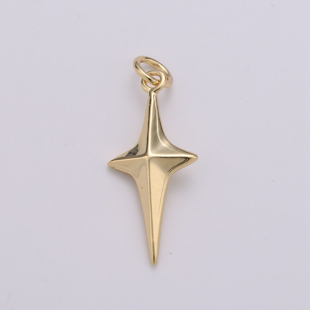 25x10mm 24k Gold North Star Charms Gold Star Pendant - Etsy