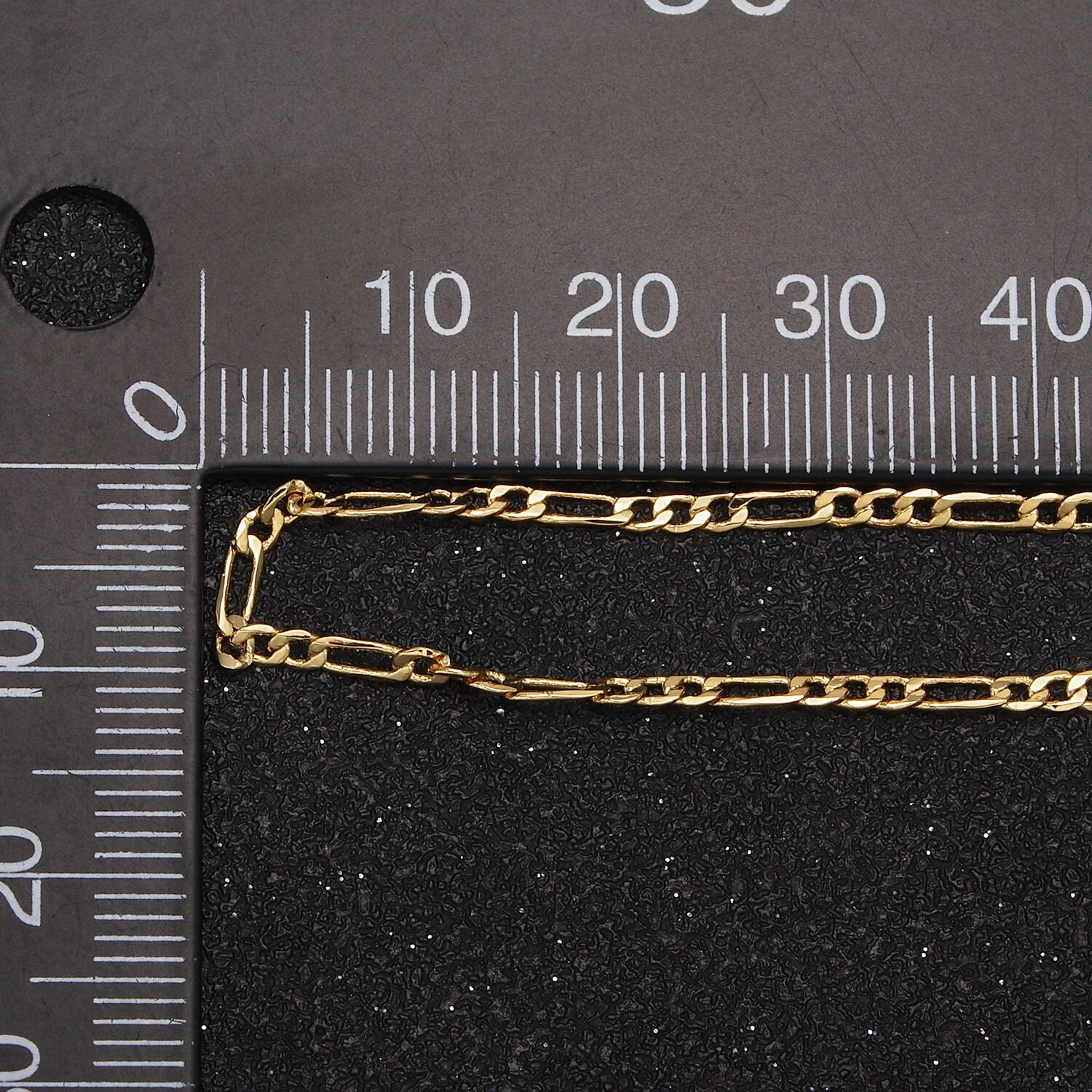 24K Gold Filled Flat Figaro Chain by Yard 2mm Width Chain in - Etsy