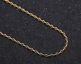24K Gold Rolo Cable Chain by Yard Oval Link Chain | Etsy