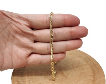 24K Gold Rolo Cable Chain by Yard Oval Link Chain | Etsy