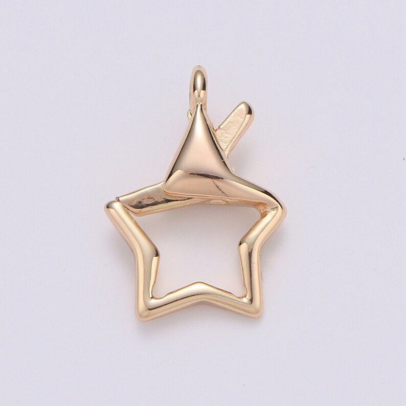 1pc Star Clasp 18K Gold Laneyard Clasp Star Claspmasker - Etsy