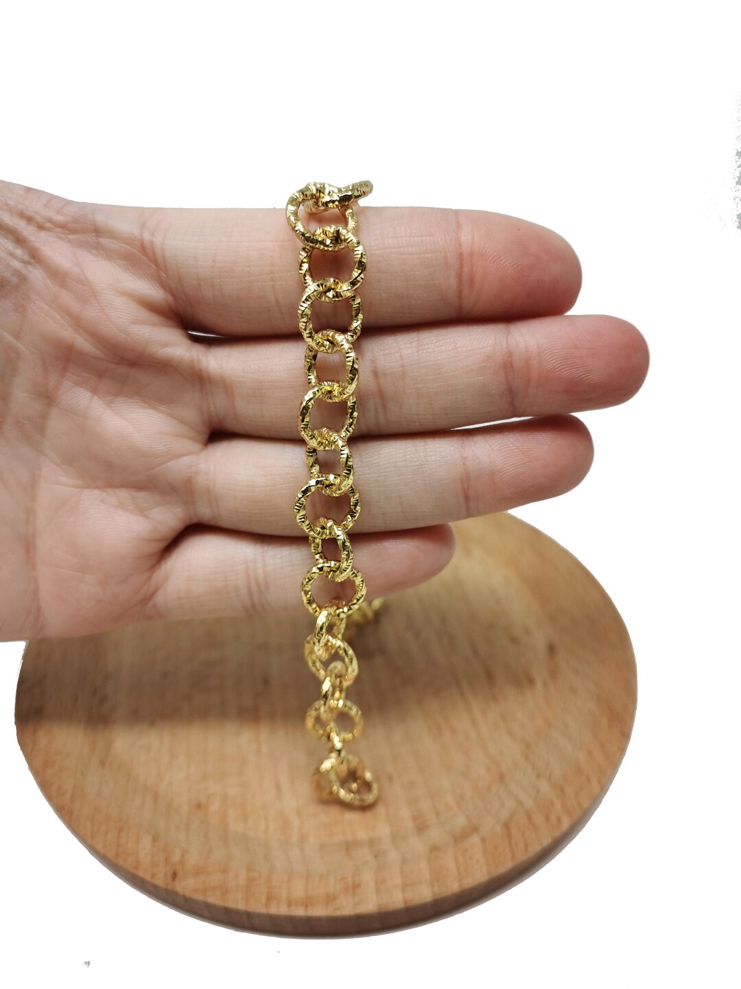 Gold Fancy Rolo Chain by Yard, Rope Cable Chain, Wholesale Bulk Roll ...