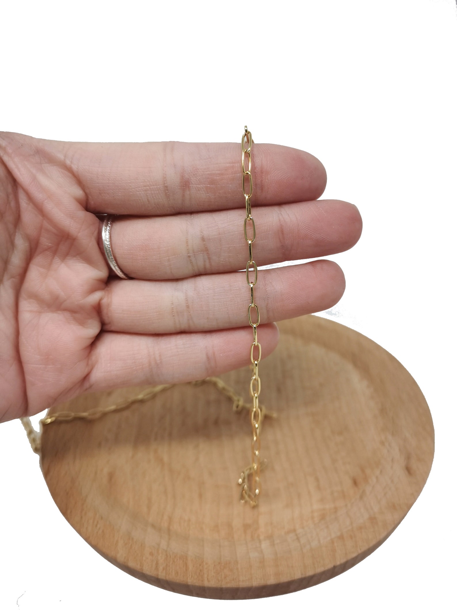 Gold Paperclip Rolo Cable Chain by Yard Gold Cable Rolo - Etsy