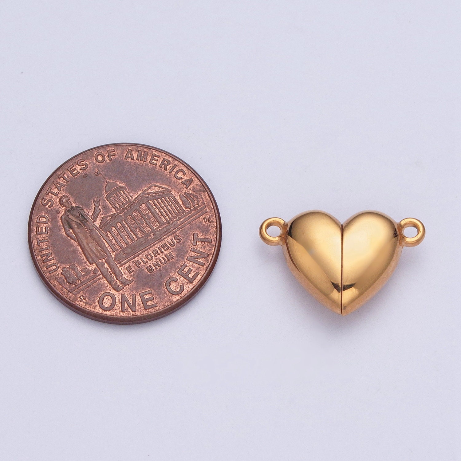 24K White/gold Filled Love Heart Separable Magnet Connector - Etsy