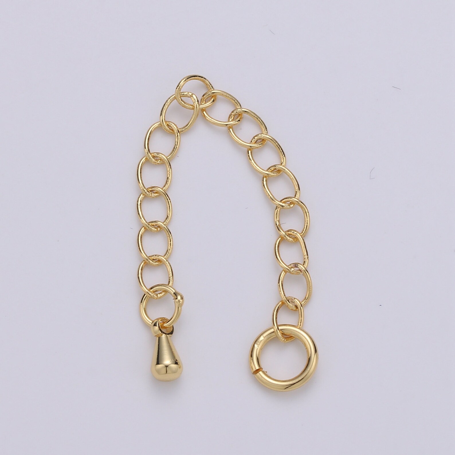 1pack 8 or 10 Gold Extender With Pendulum Charmcuban Link - Etsy