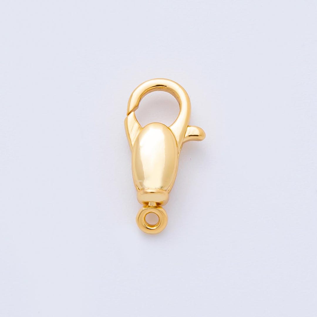 18K Gold Filled 14mm Bullet-shaped Puffy Lobster Clasp Closure Finding ...