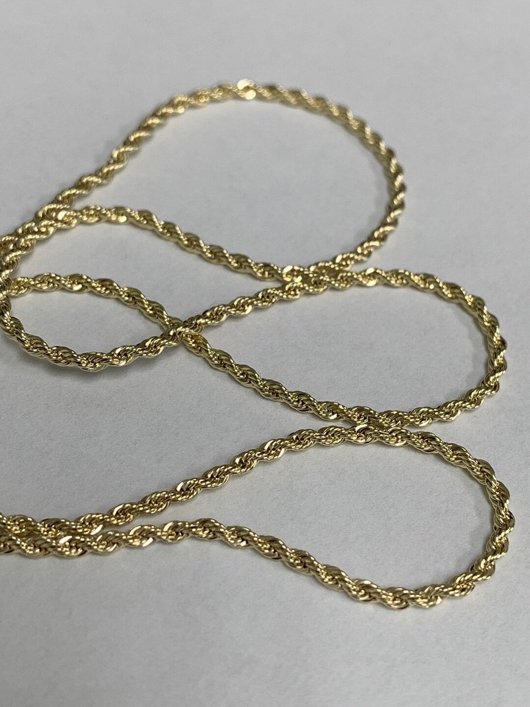 1pc 17.7'' Ready to Use 14K Gold Filled Rope Necklace Chain,1.6mm ...