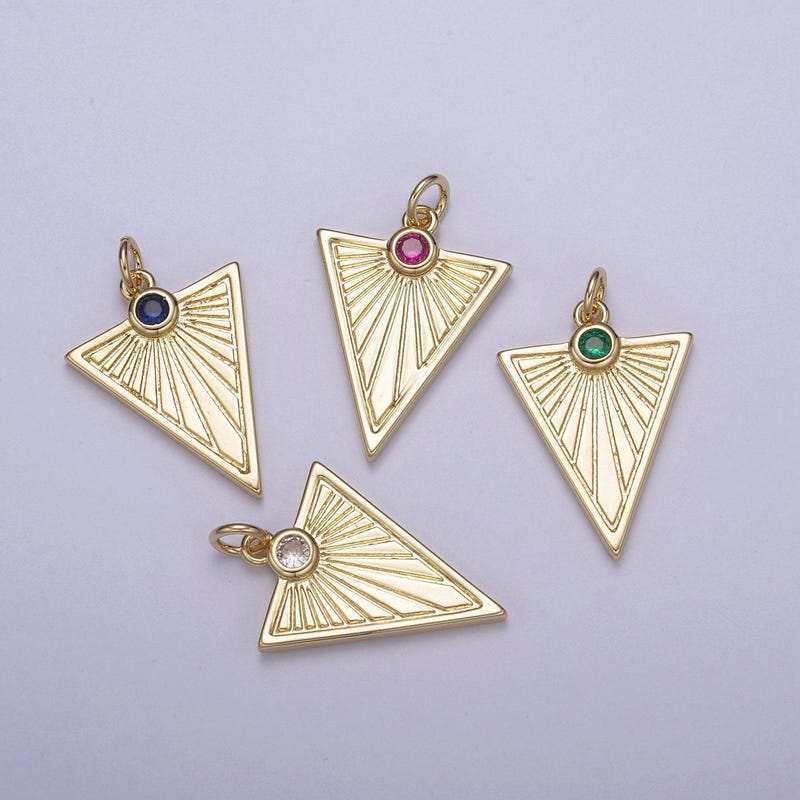 Gold Triangle Necklace - Etsy