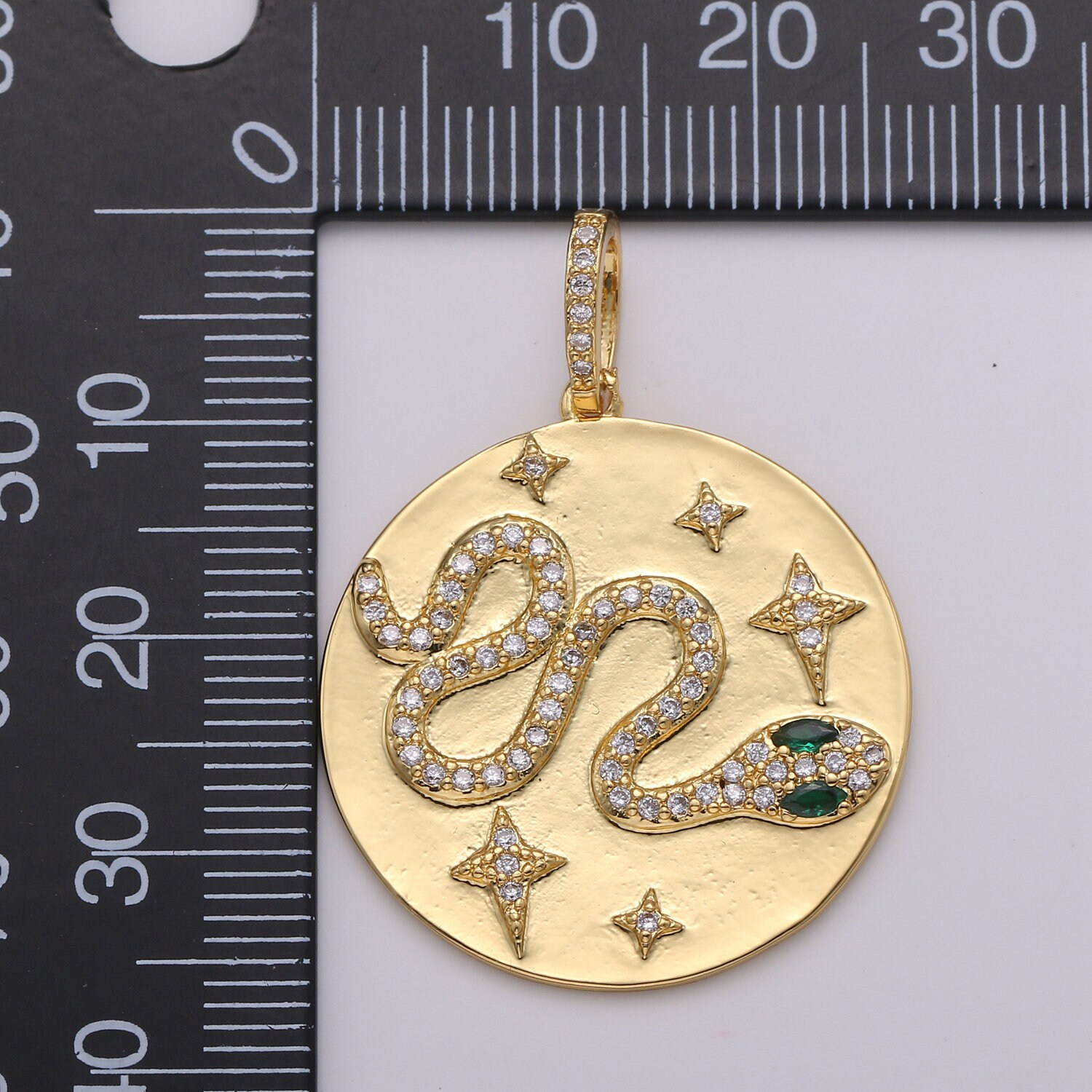 35x30mm 24k Gold Snake Medallion Snake Charms Serpent - Etsy