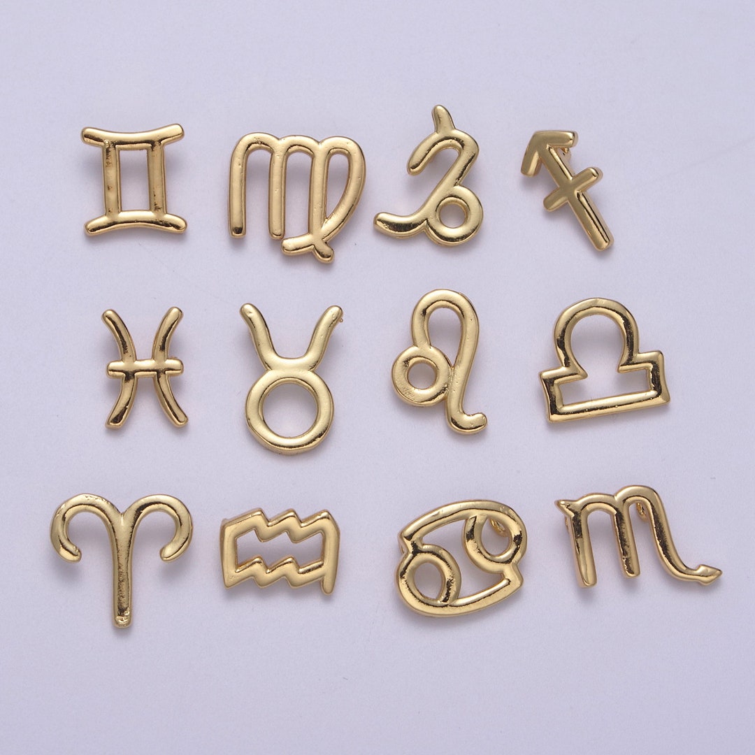 Small Zodiac Charms 14k Gold Filled Astrological Zodiac Signs ...
