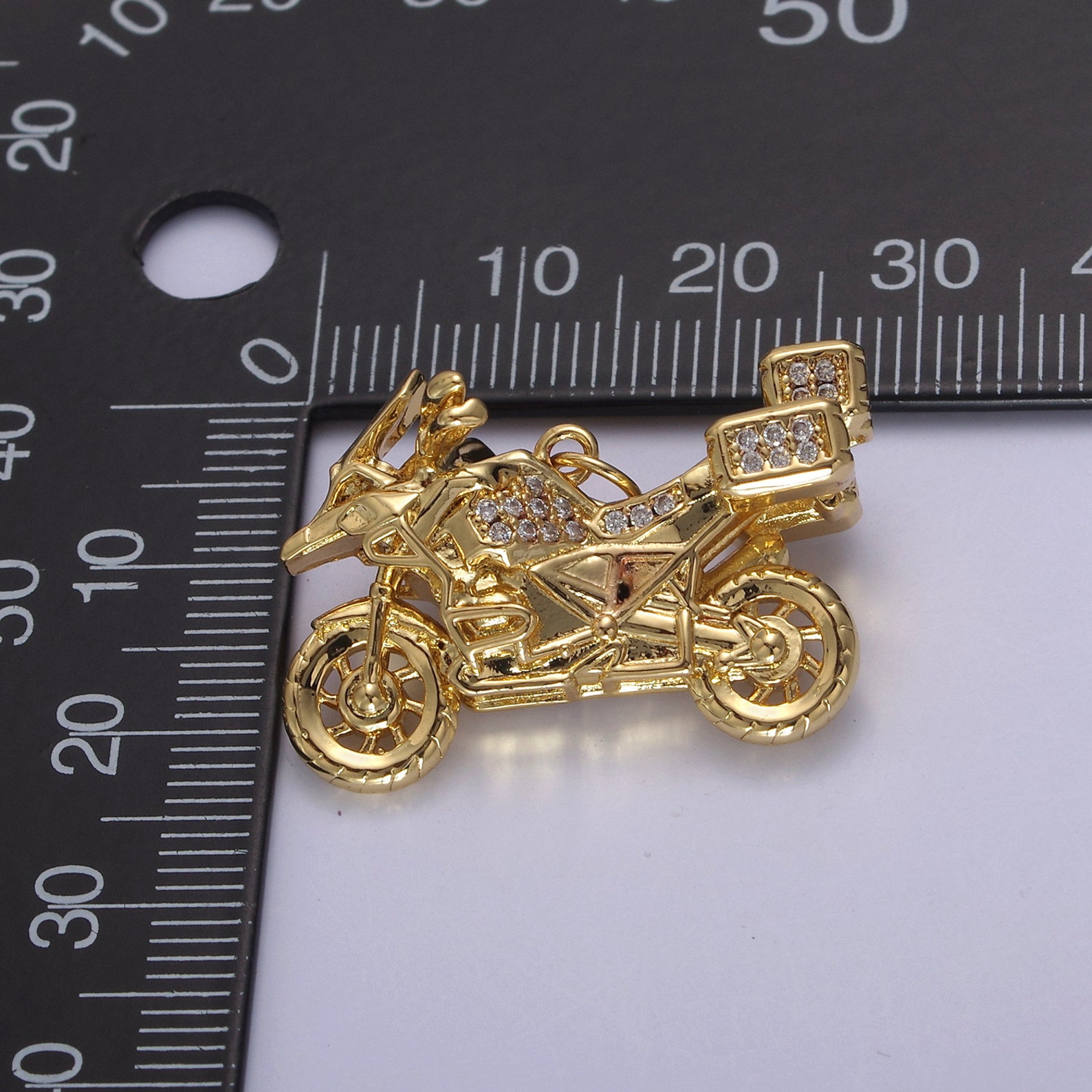 Gold Motorcycle Charm 3D Motorcycle Pendant Biker Charm - Etsy