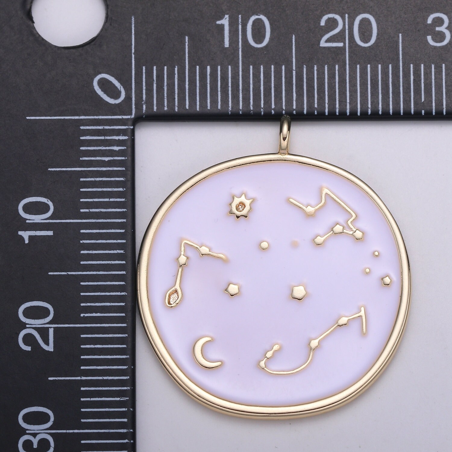 1pc 24k Gold Solar System Astrology CharmEnamel Universe | Etsy