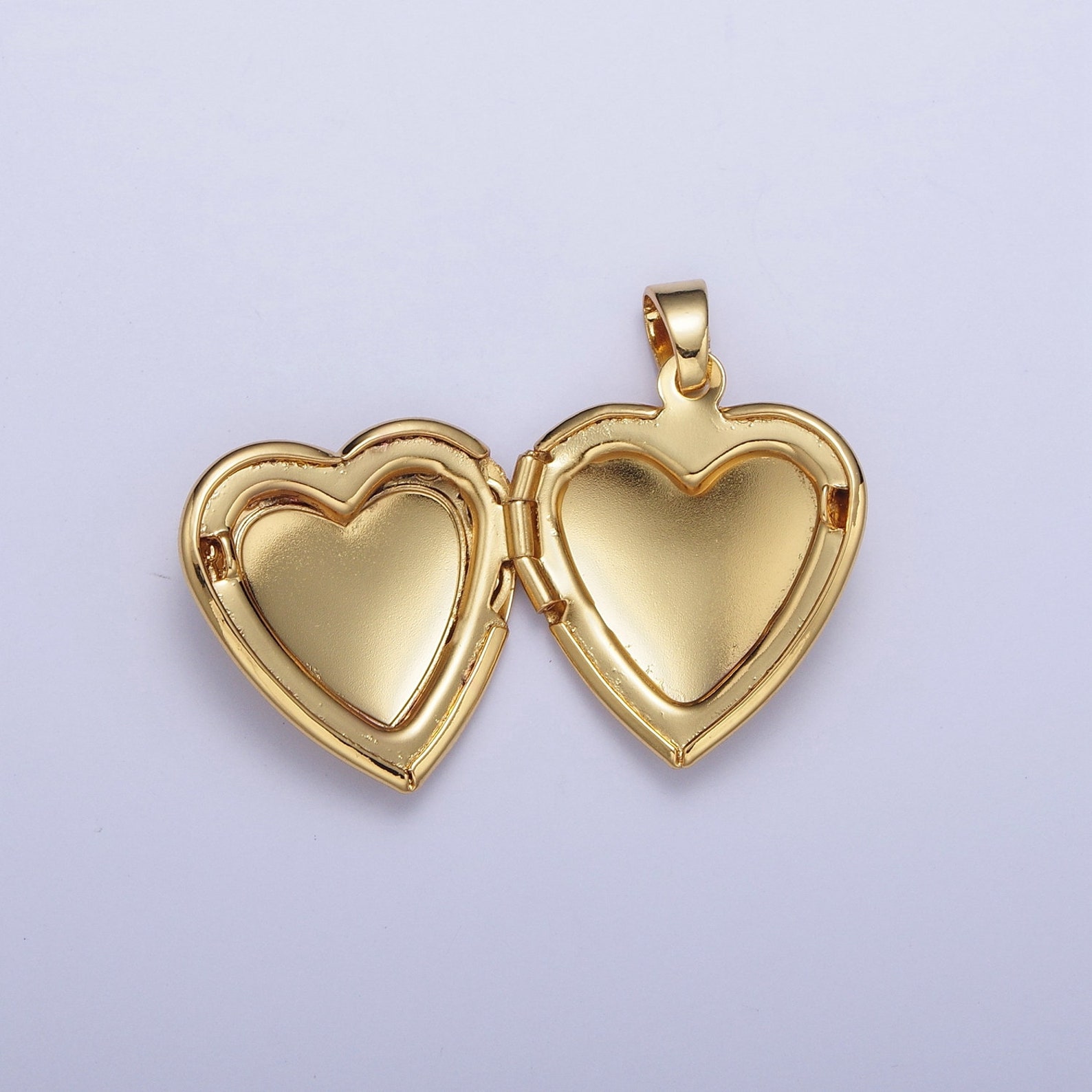 Gold Decorative Heart Locket Pendant 24K Gold Plated Love - Etsy