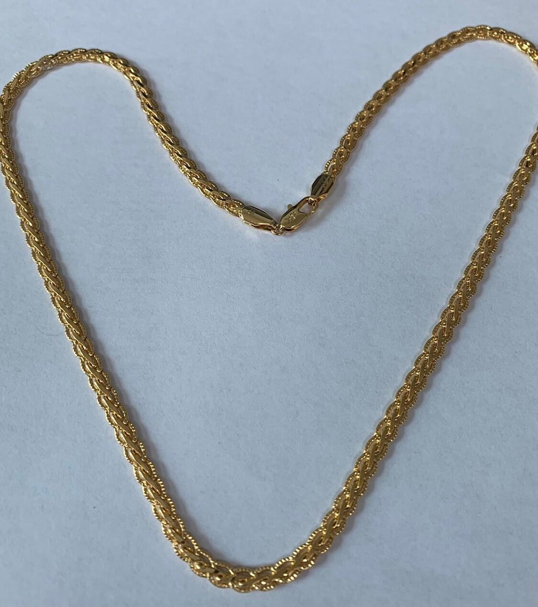 1pc 20'' Ready to Use Gold Palma Braid Necklace Chain, Layering Unique ...