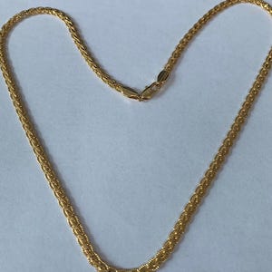 1pc 20'' Ready to Use Gold Palma Braid Necklace Chain, Layering Unique ...