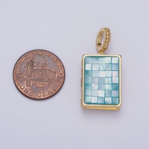 Gold Square Locket Pendant Lady Guadalupe Charm Marian Cross - Etsy
