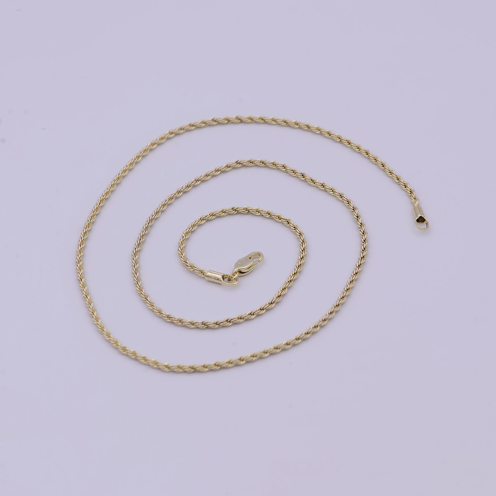 Twisted Rope Chain Necklace 14K Gold Filled Necklace Chain - Etsy