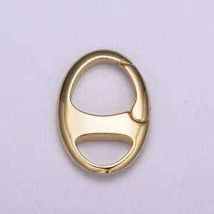 Gold Spring Gate Ring,push Gate Ring, Sodatab Clasp Ring Charm Holder ...