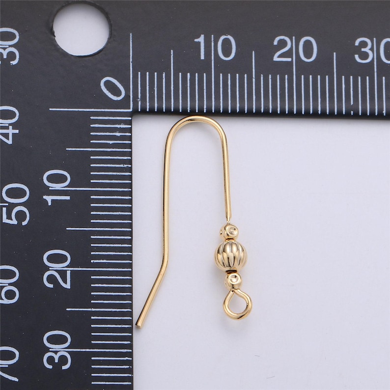 1 Pair Ear Hooks 14k Gold Filled Ear Wires With Open Link for Charm ...