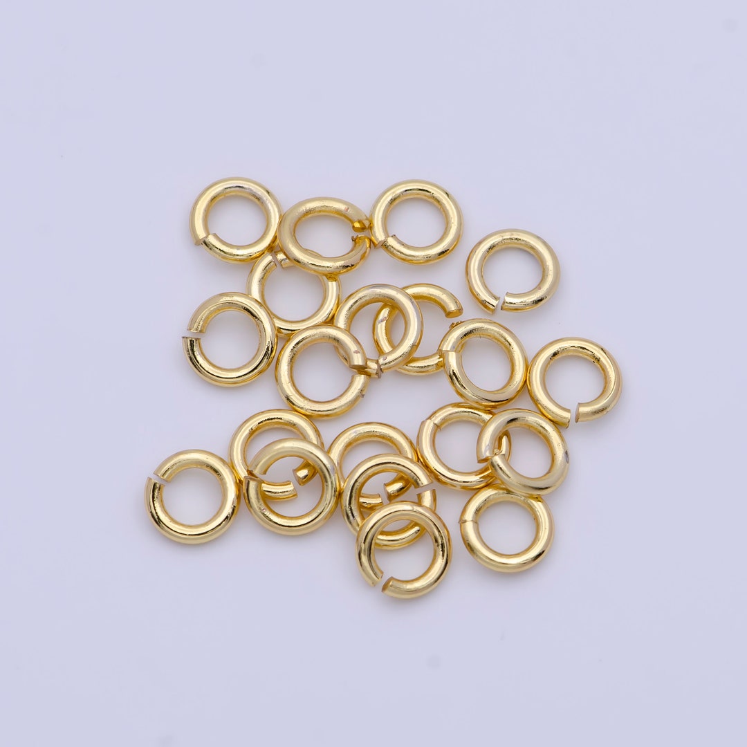 Gold 0.6mm X 6mm (23 Gauge) 10 Gr Jump Ring Gold Connector Open Jump ...