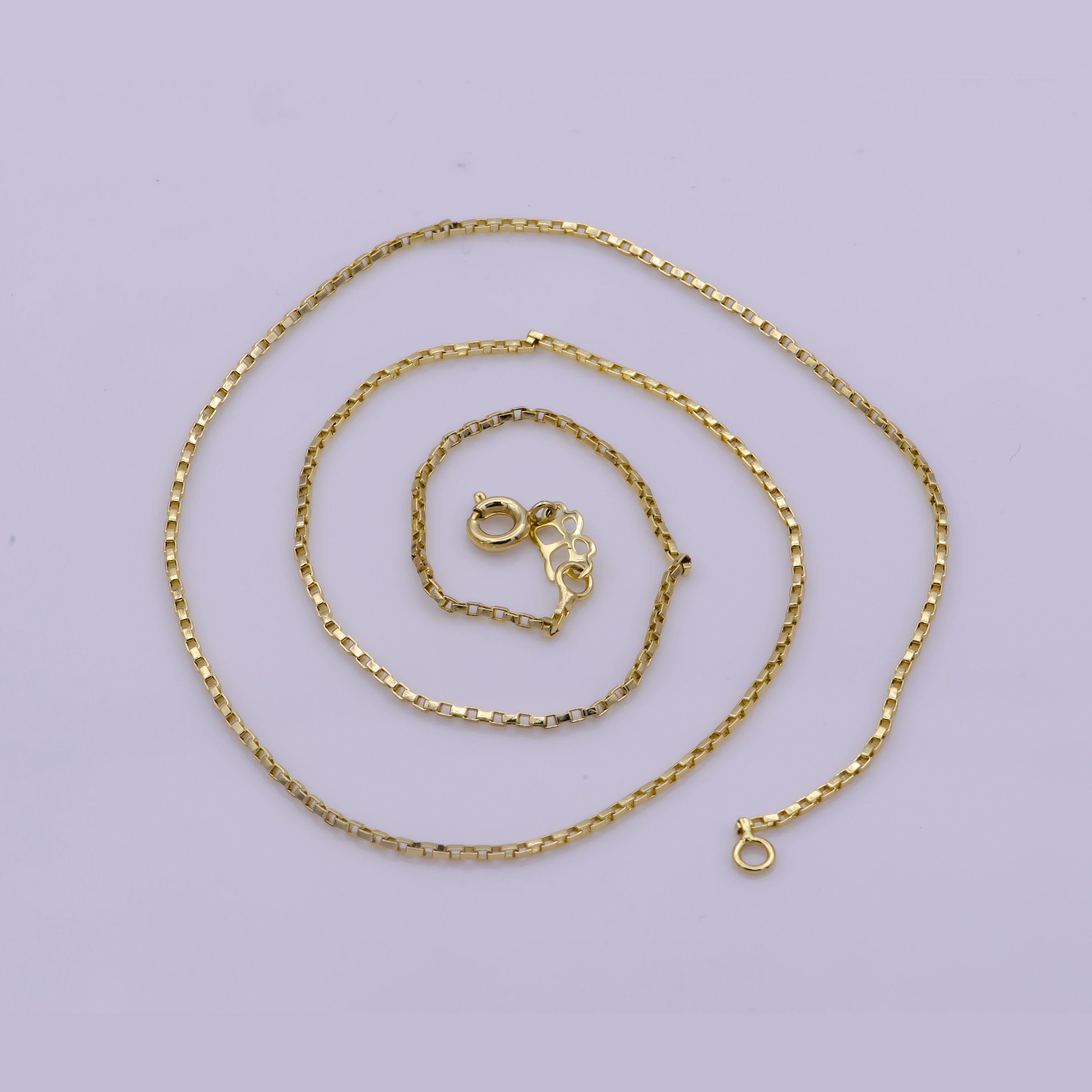 1pc 17.5'' Ready to Wear Gold Square Box Chain - Etsy