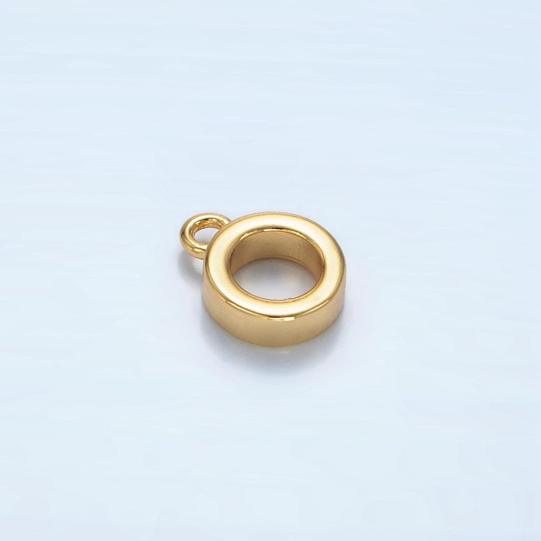 Mini Gold Bail Beads Bail Charm Holder Spacer With Loop Tube Bails Cord ...